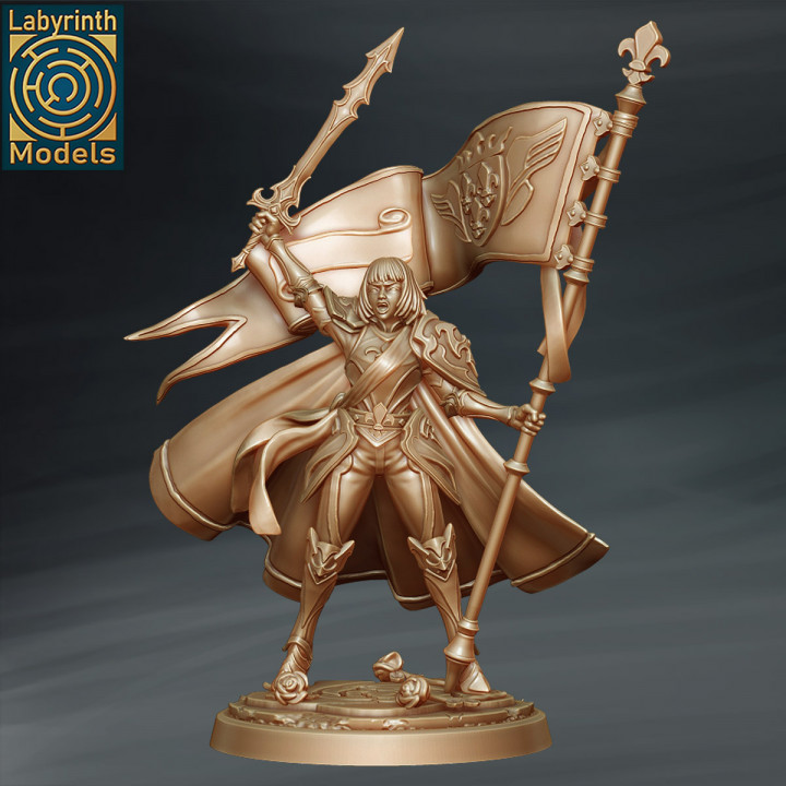 3D Printable Magitek Empire Jeanne D'Arc - 32mm scale by Labyrinth Models