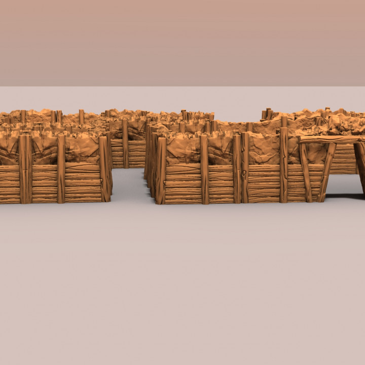 3D Printable Interior Mine Walls:15 Walls, modular with 6x2mm Magnet ...