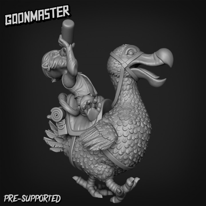 3D Printable Dodo Mount and Monkey Pirate Rider 3 by Goon Master