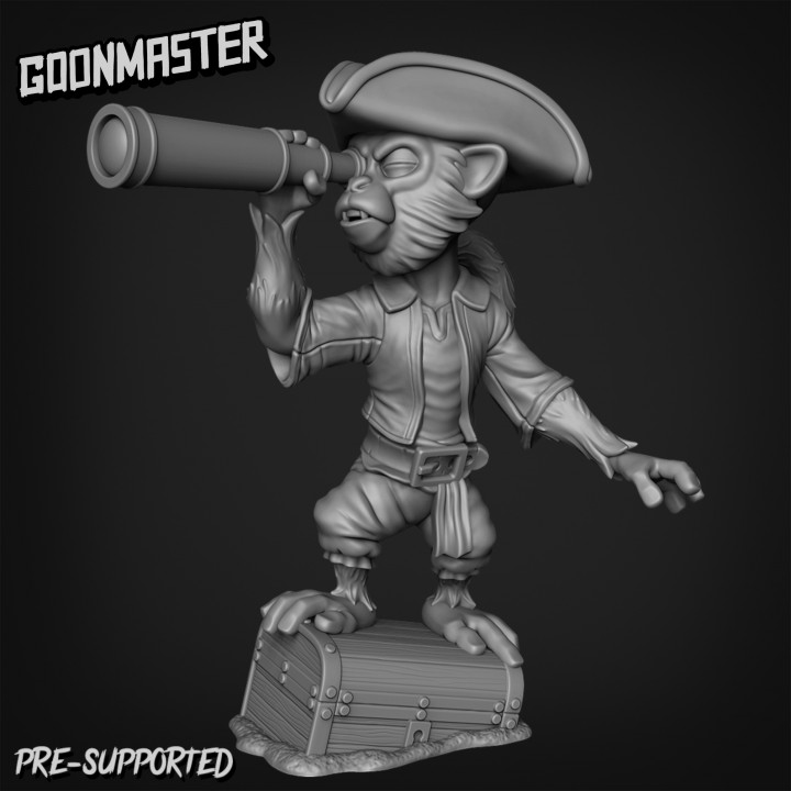 3D Printable Monkey Pirate 5 by Goon Master