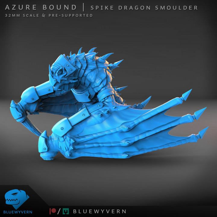 3D Printable Azure Bound - Spike Dragon Smoulder (Early Access Mini) by ...