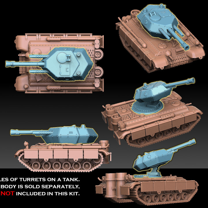 3D Printable Tank And Artillery Cannons by Sharedog Miniatures