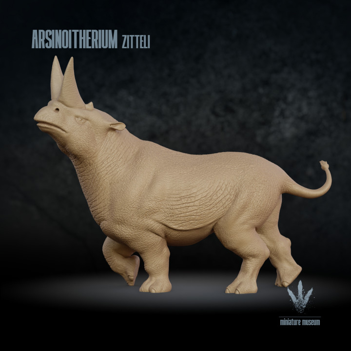 3D Printable Arsinoitherium zitteli : The Twin Horned Mammal from the ...