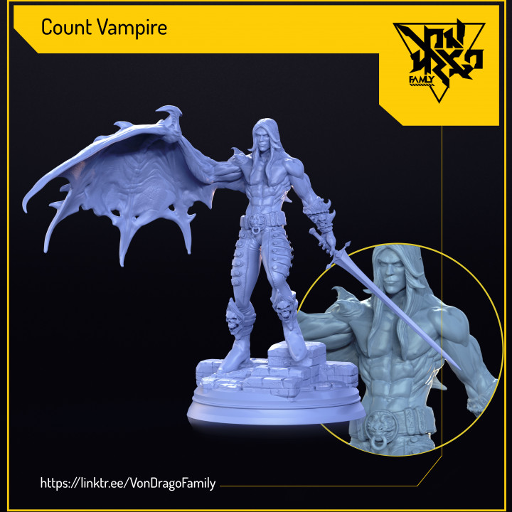 3D Printable Count Vampire by Von Drago Family