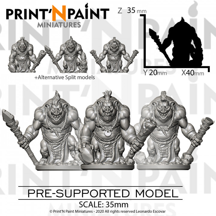 3D Printable 3 Boarman Brute by Leonardo Escovar