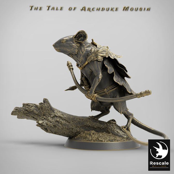 3D Printable Mouse Look forward Archer B by Rescale Miniatures