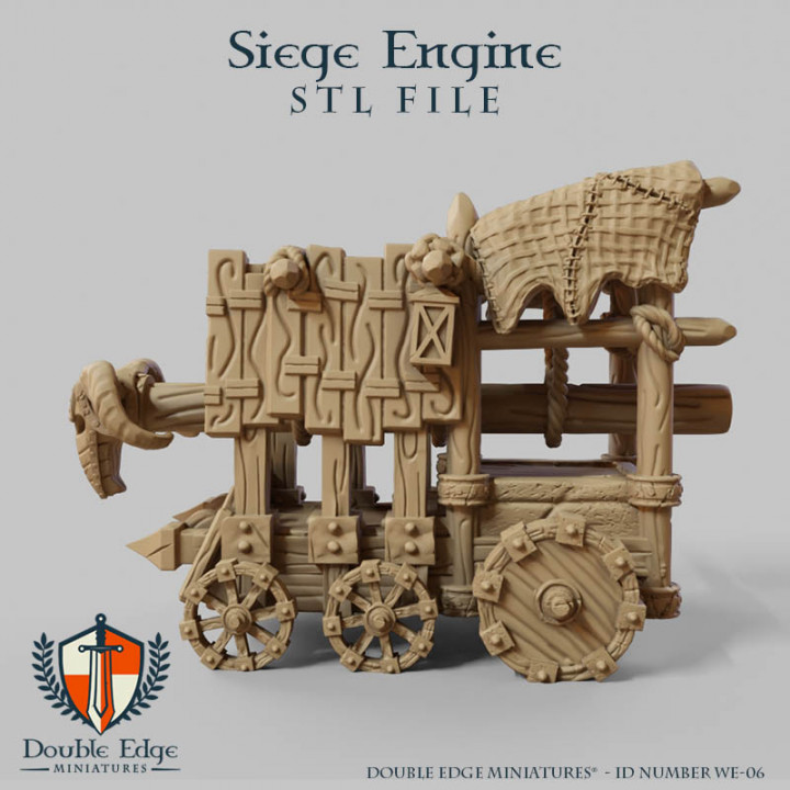 3D Printable WE-06 Siege Engine by Double Edge Miniatures