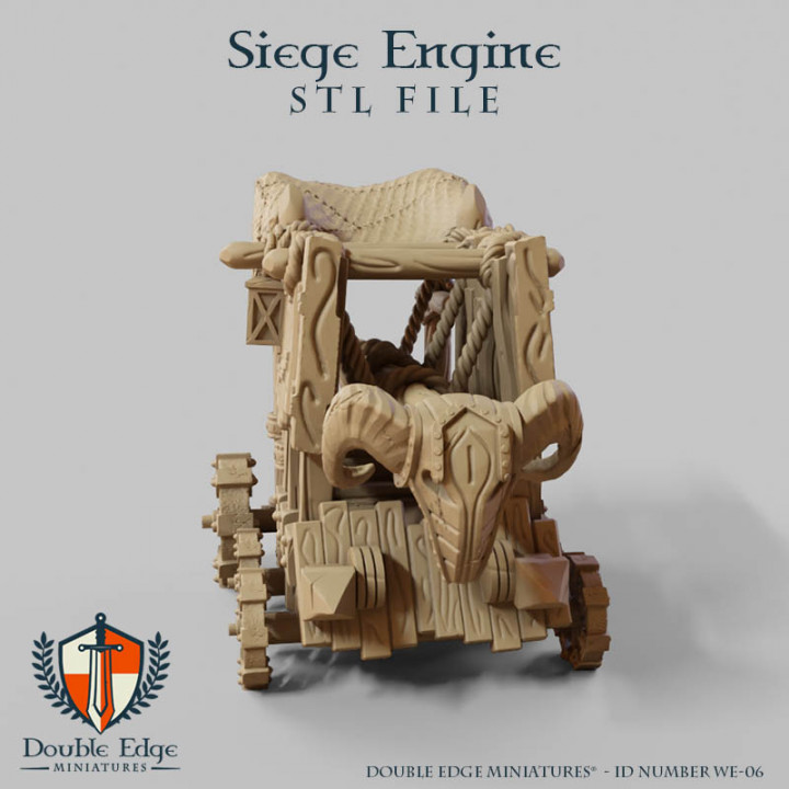 3D Printable WE-06 Siege Engine by Double Edge Miniatures