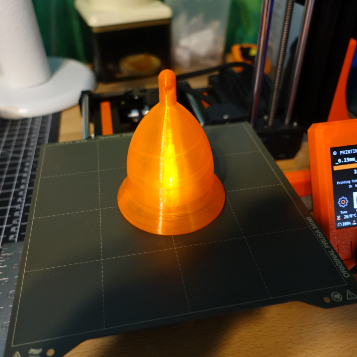 3D Printable Lighted Ornament Bell by Dan Ouellet