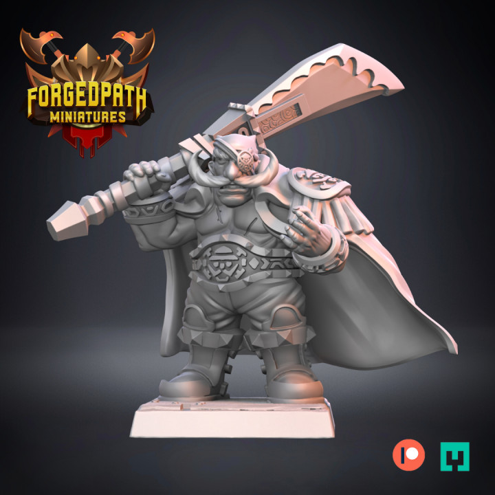 3D Printable White Beard Pirate by Forged Path Miniatures
