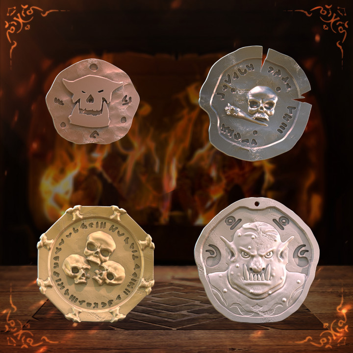 3D Printable Troll coin set by Unchained Games
