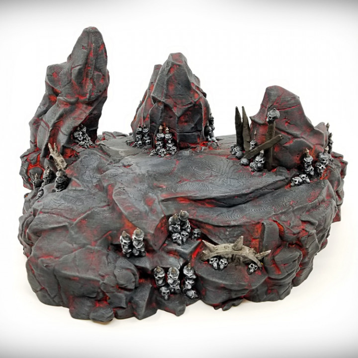 3D Printable Craggy Hills Deluxe Bundle - Grimdark Version by Terrainify