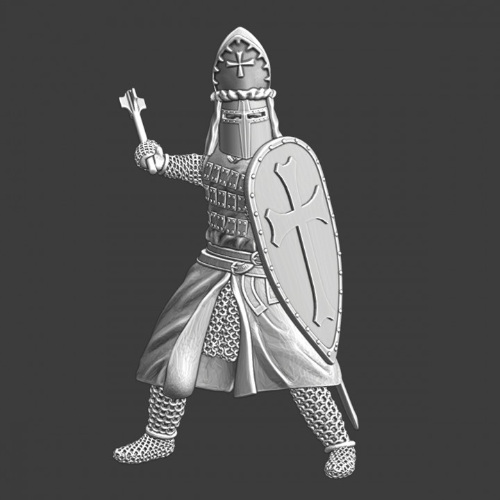 3D Printable Medieval warrior bishop in battle by Northern Crusades ...