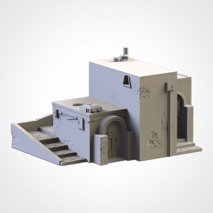 3D Printable DESERT BUILDINGS 02 by Txarli Factory