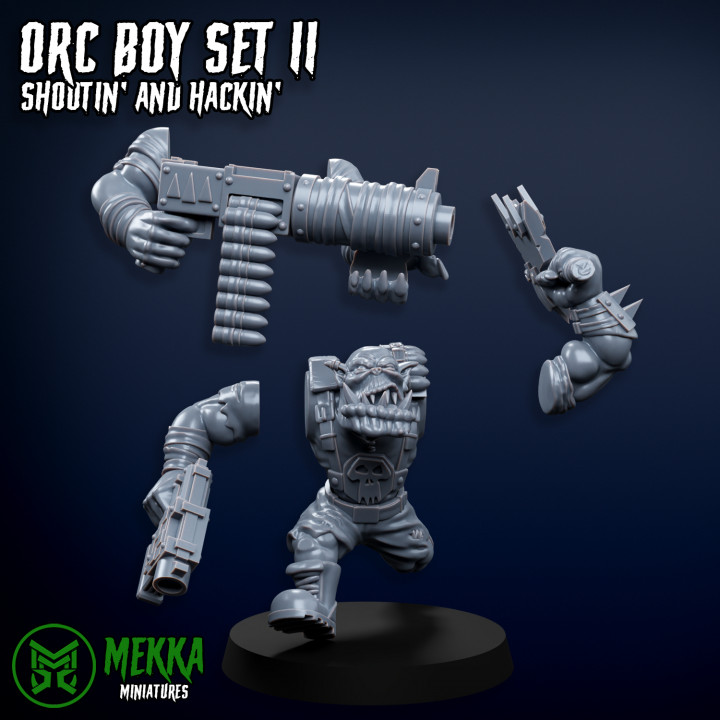 3D Printable Orc Boy Set #2 by Mekka Miniatures