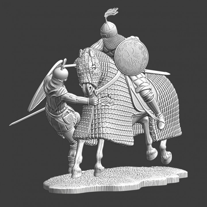 3D Printable Medieval Byzantine Heavy cavalry killing crusader by ...