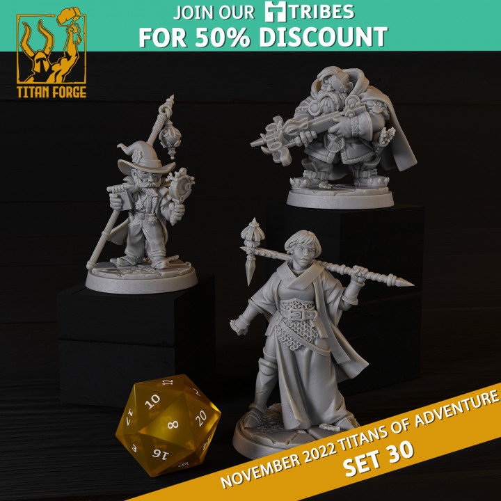 3D Printable RPG - DnD Hero Characters - Titans of Adventure Set 30 by ...