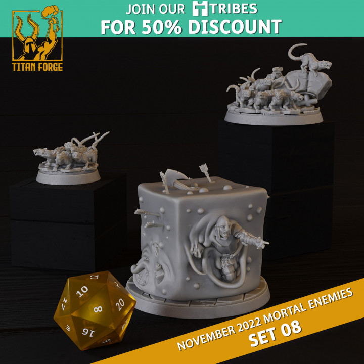 3D Printable RPG - Monsters DnD 5e - Mortal Enemies Set 08 by Titan ...