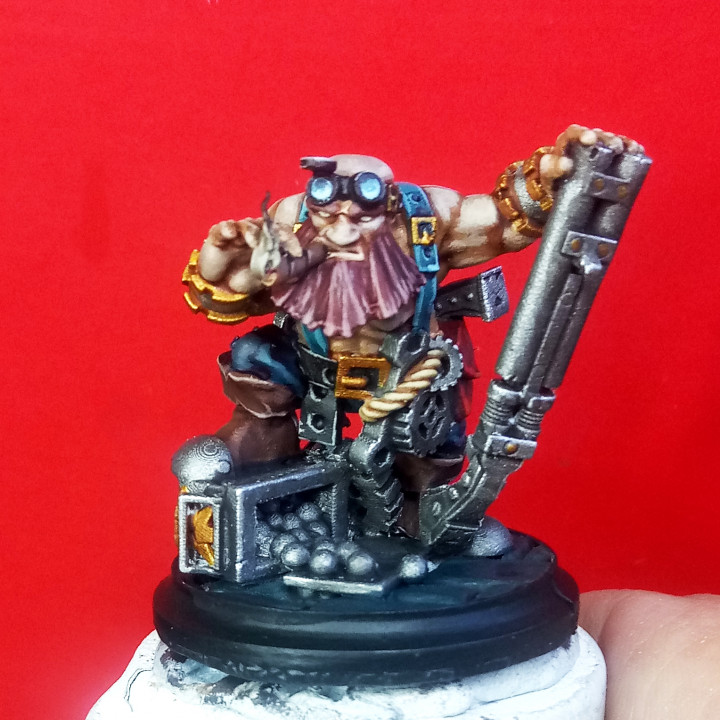 3D Print of Dwarf Engineer by miguelangellozano