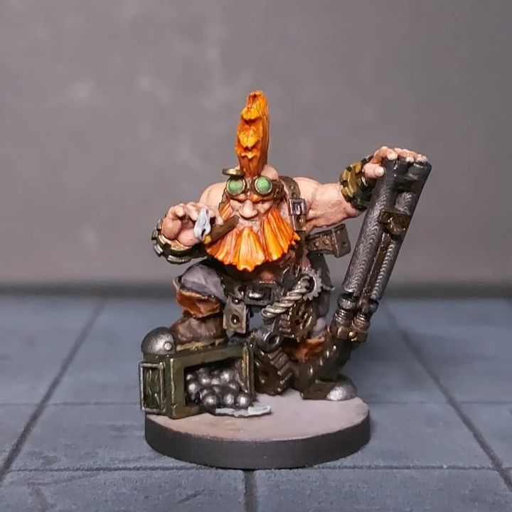 3D Print of Dwarf Engineer by Gaelion