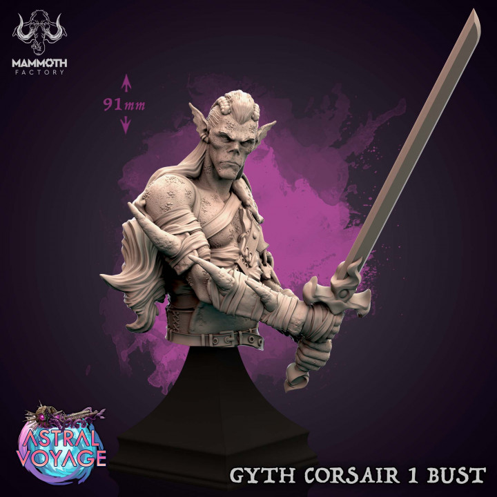 3D Printable Gyth Corsair 1 Bust by Mammoth Factory