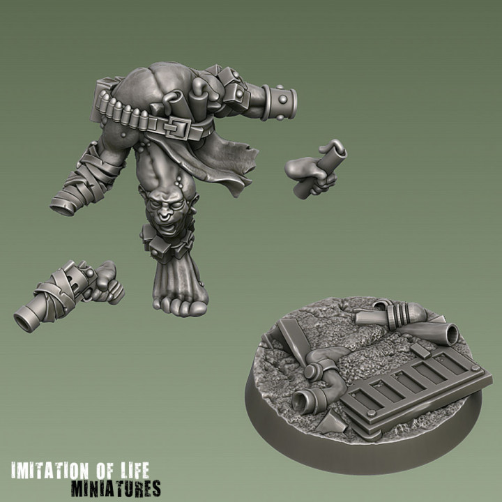 3D Printable Capt. Knee - Post Apocalyptic Mutant by Imitation of Life ...