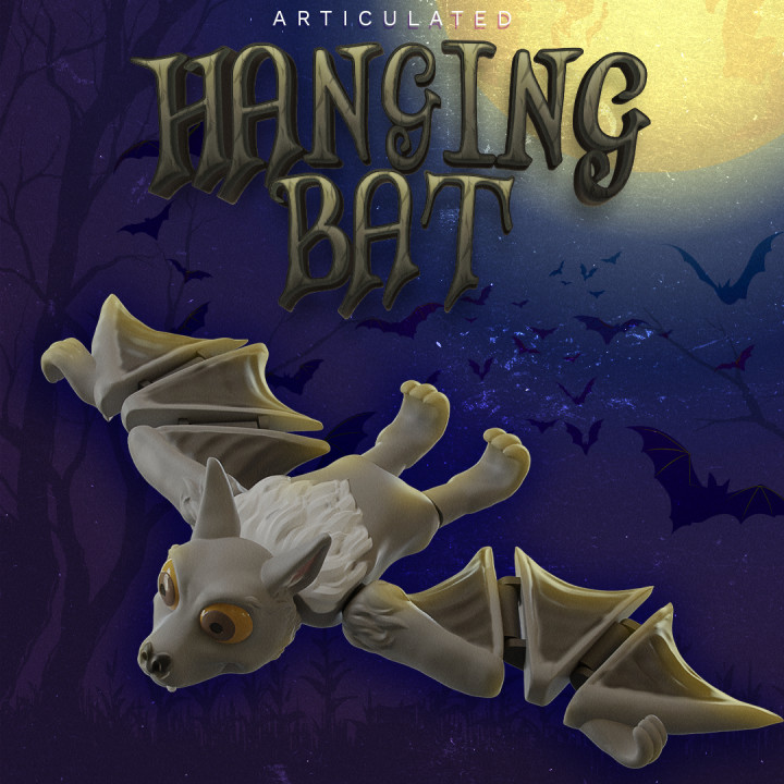 3D Printable Articulated Hanging Bat by Stlflix