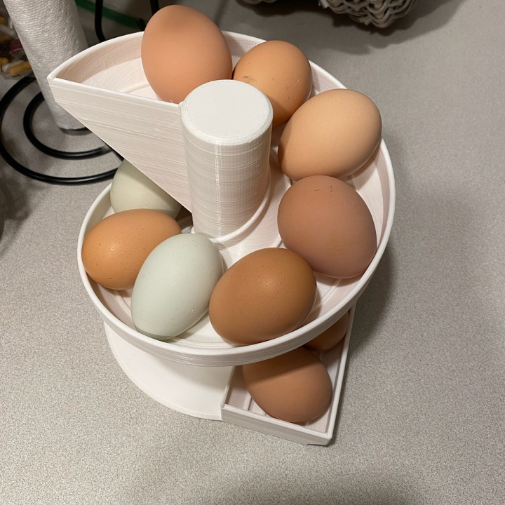 3D Printable Egg Rotary Dispenser MK2 by Dan Ouellet