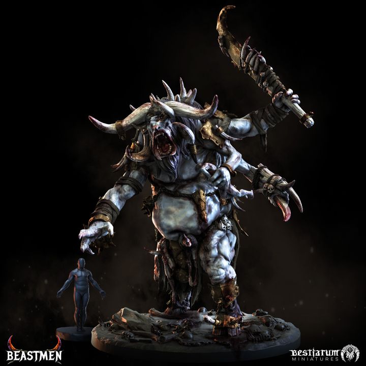 3D Printable Ghorox | Beastmen by Bestiarum Miniatures