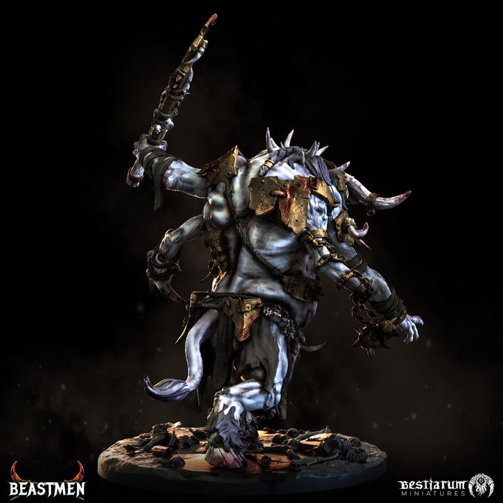 3D Printable Ghorox | Beastmen by Bestiarum Miniatures
