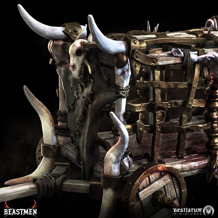 3D Printable Beastman Prison by Bestiarum Miniatures