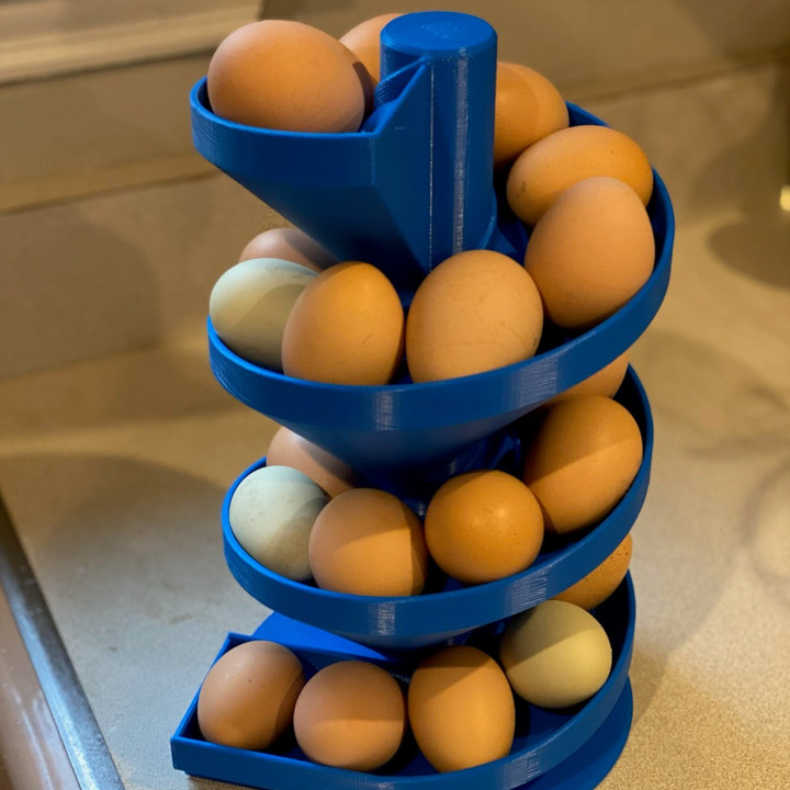 3D Printable Egg Rotary Dispenser MK3 by Dan Ouellet