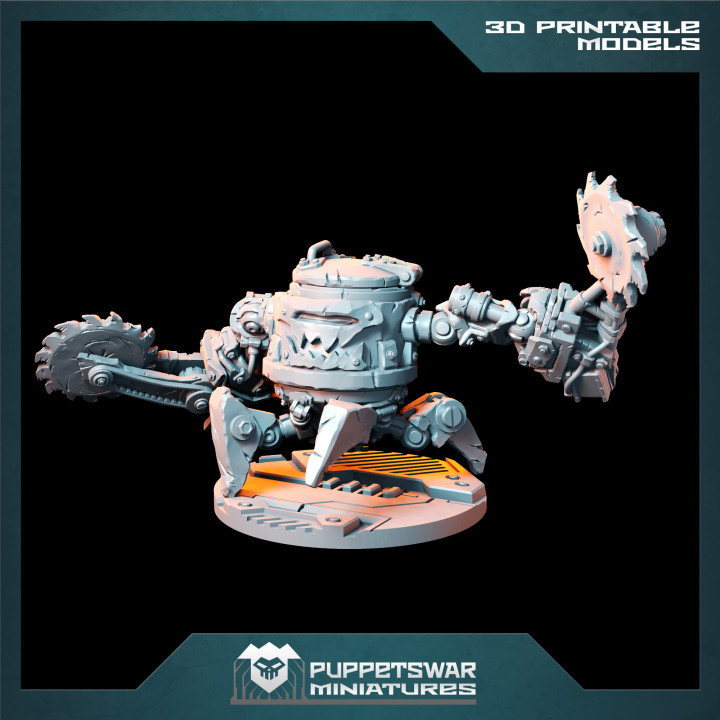 3D Printable Orc Killer Bots by Puppetswar Miniatures