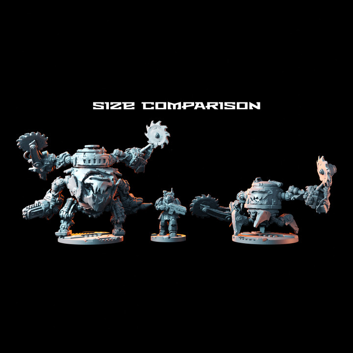 3D Printable Orc Killer Bots by Puppetswar Miniatures