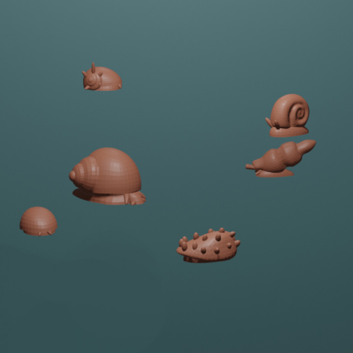 3D Printable Aquatic snails by Ch3rT1la