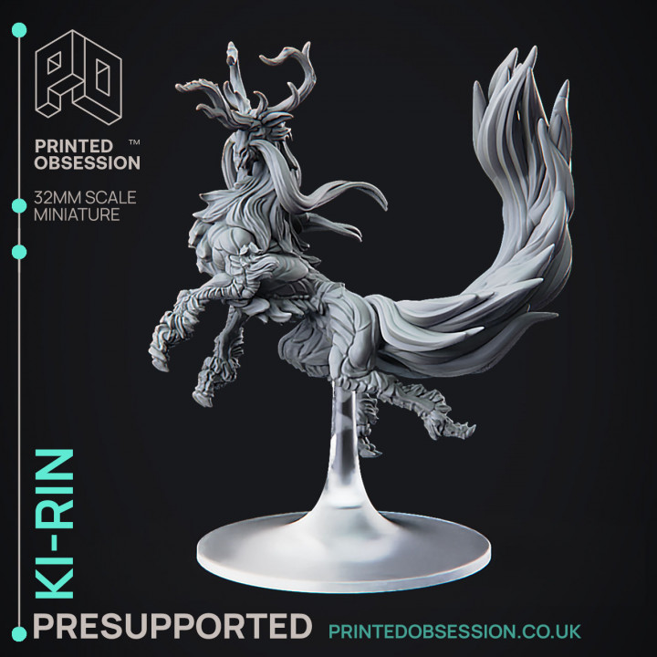 3D Printable Ki Rin - Celestial Beast - PRESUPPORTED - 32mm scale by ...