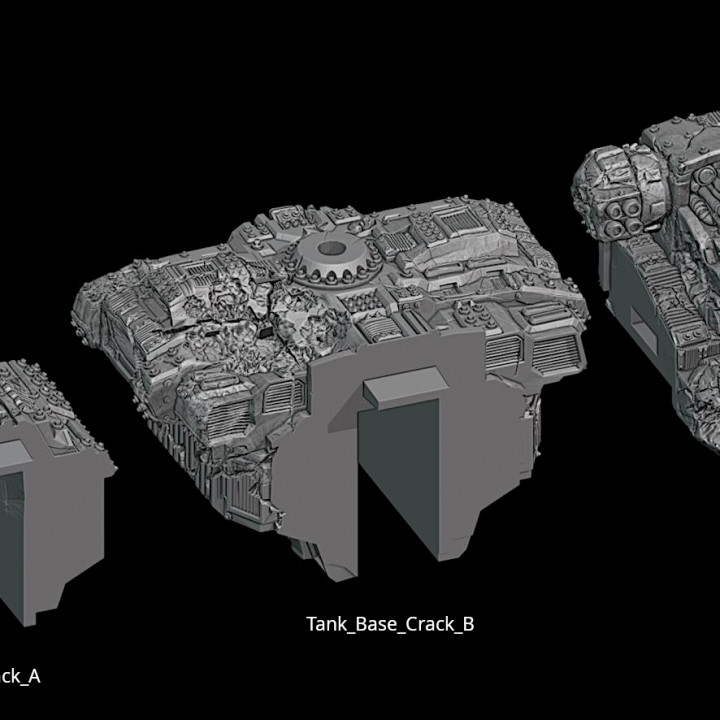 3D Printable Tanks & Turrets - Destroyed Pack by TrigonumVR