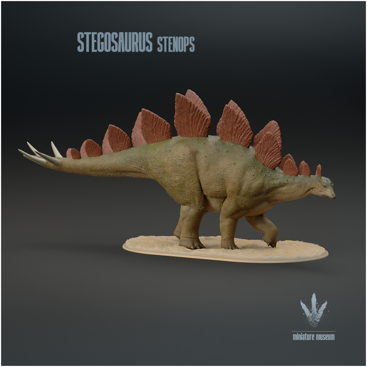 3D Printable Stegosaurus stenops: The Spikes of Jurassic by Miniature Museum