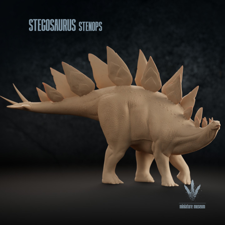 3D Printable Stegosaurus stenops: The Spikes of Jurassic by Miniature ...