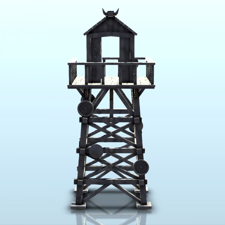 3D Printable Wooden watchtower with guardhouse (11) - Alkemy Lord of ...