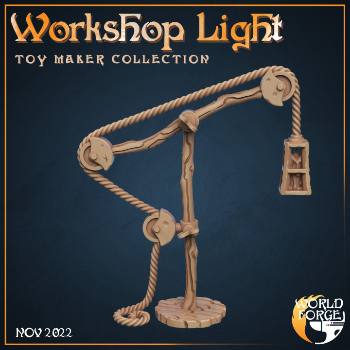 3D Printable Workshop Light by World Forge Miniatures