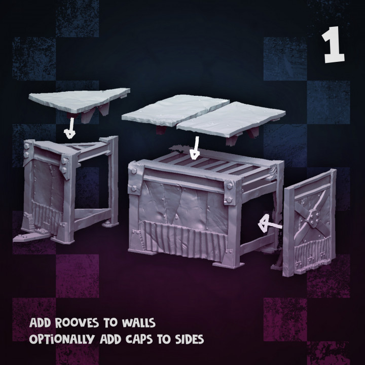 3D Printable MrModulork's Fortress - Outpost Kit by MrModulork