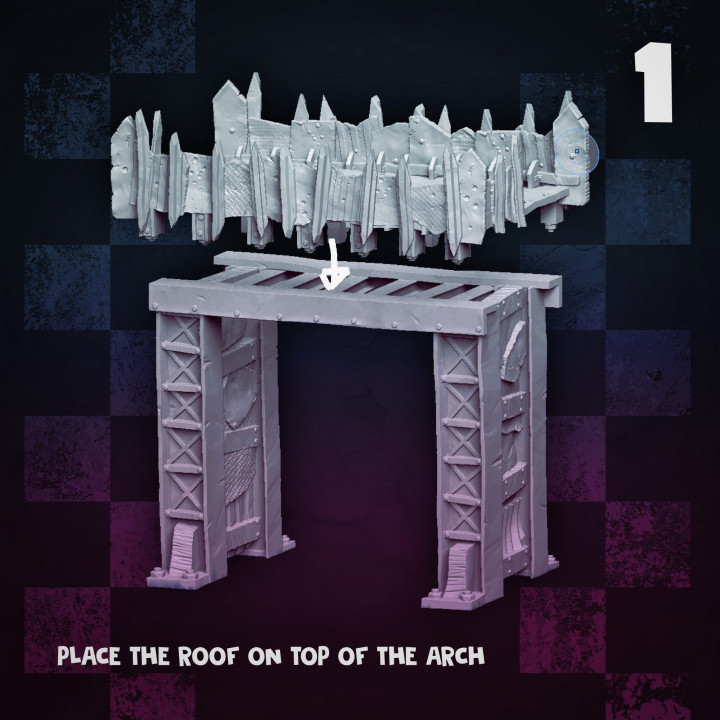 3D Printable MrModulork's Fortress - Gate Kit by MrModulork