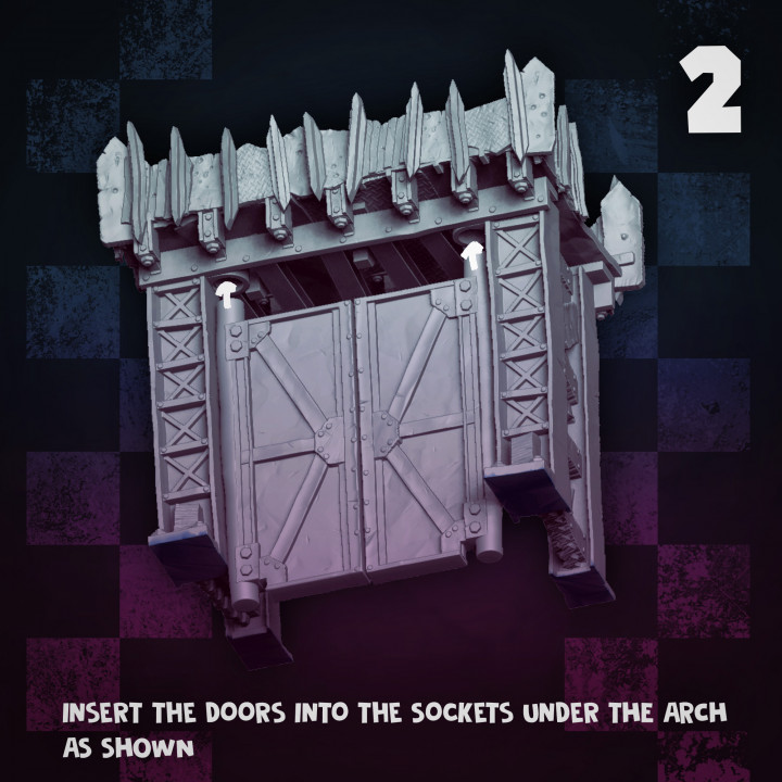 3D Printable MrModulork's Fortress - Gate Kit by MrModulork