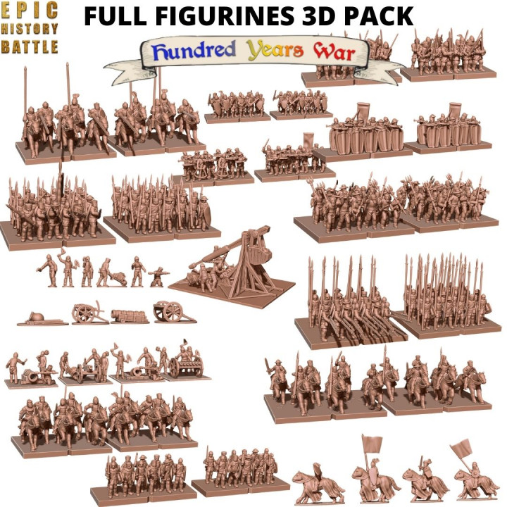 3D Printable HYW full figurines pack - 15mm for wargame by Eskice ...
