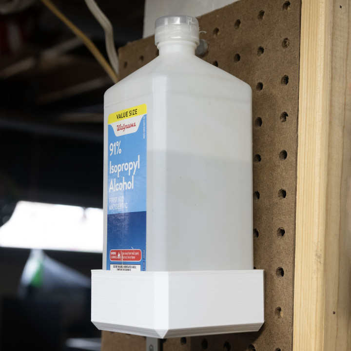 3D Printable Peg Anything // Isopropyl Alcohol Quart Holder by Devin ...