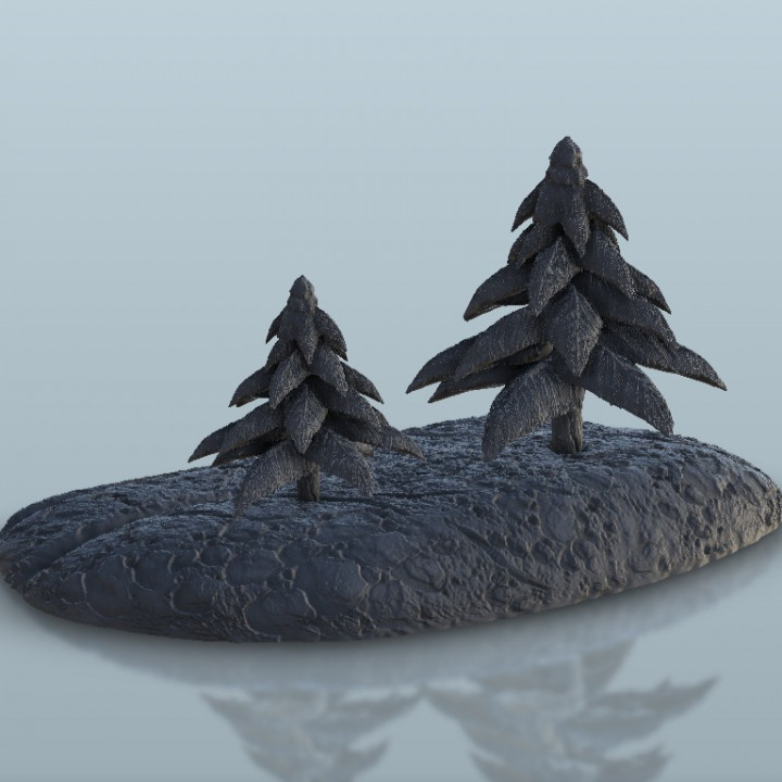 3D Printable Hill with track and trees 1 - Modern WW2 WW1 Western ...