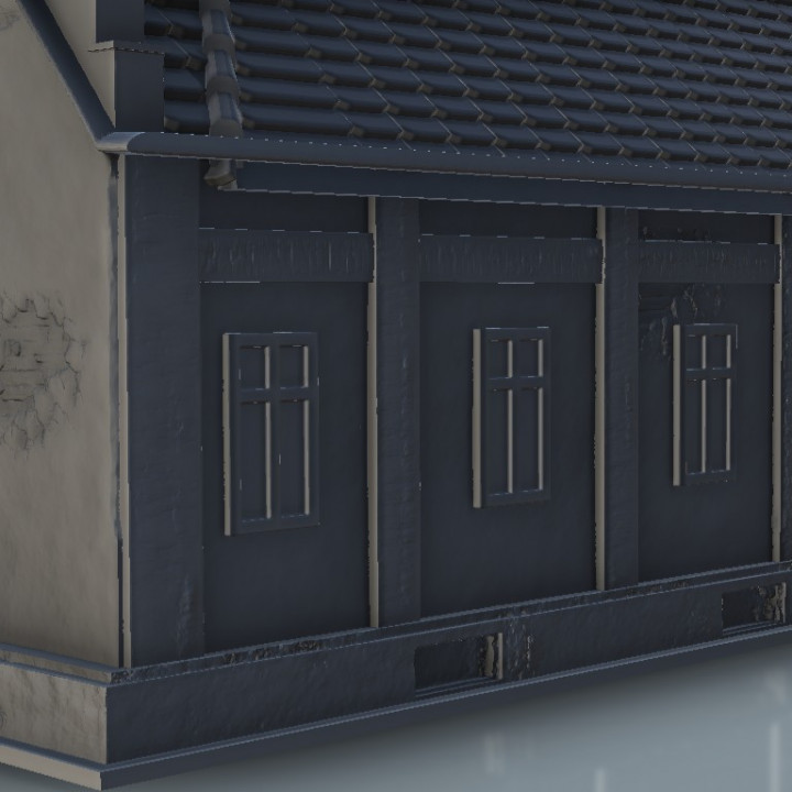 3D Printable Baroque house with columns 3 - Modern WW2 WW1 Western ...