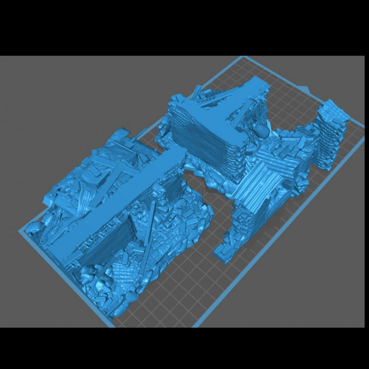 3D Printable Ruin with Panzer III wreckage 8 - Modern WW2 Western ...