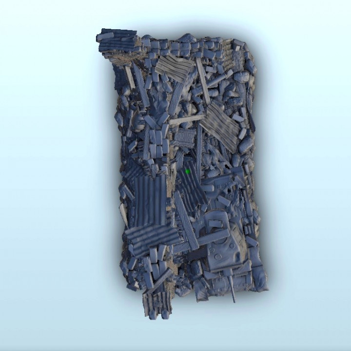 3D Printable Ruin with Panzer III wreckage 8 - Modern WW2 Western ...